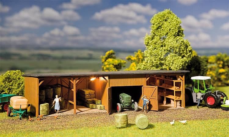 Faller 130523 HO Scale Hay Bale Store with Workshop III