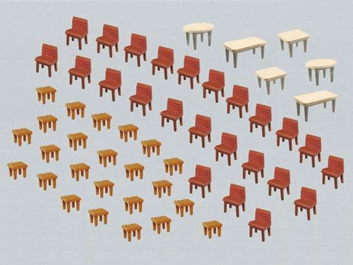 Faller 180438 HO Scale Tables and chairs