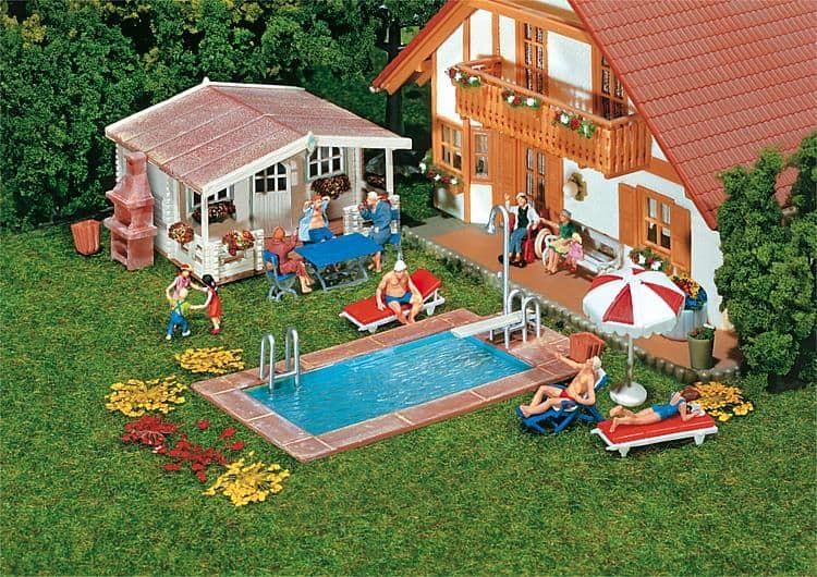 Faller 180542 HO Scale Swimming pool Utility shed