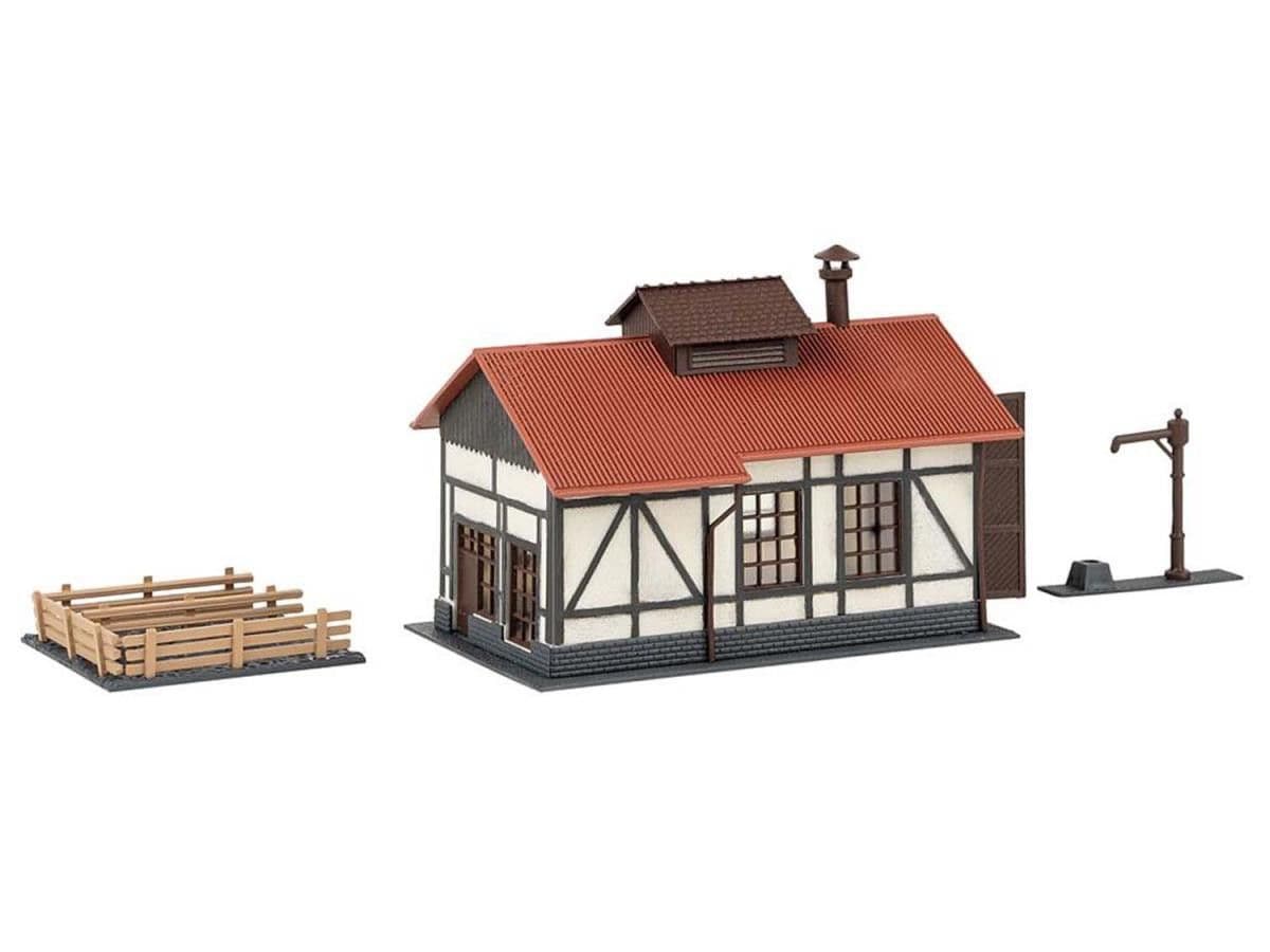 Faller 222104 Scale 1 160 N Segment Turntable With Engine Shed Kit II