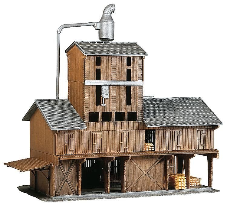 Faller 222181 N Scale Sawmill with Wood Storage Area & Loading Ramp