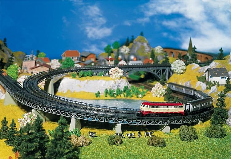 Faller 222543 N Scale 6 Curved Bridge Pieces Radius 2