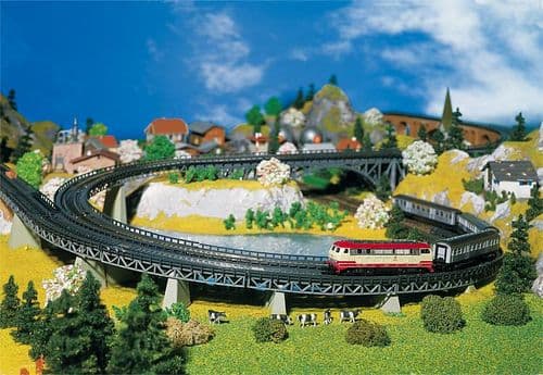 Faller 222543 N Scale 6 Curved Bridge Pieces Radius 2