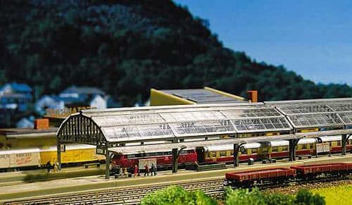 Faller 282726 Glass Platform Roof 2 Tracks Catenary