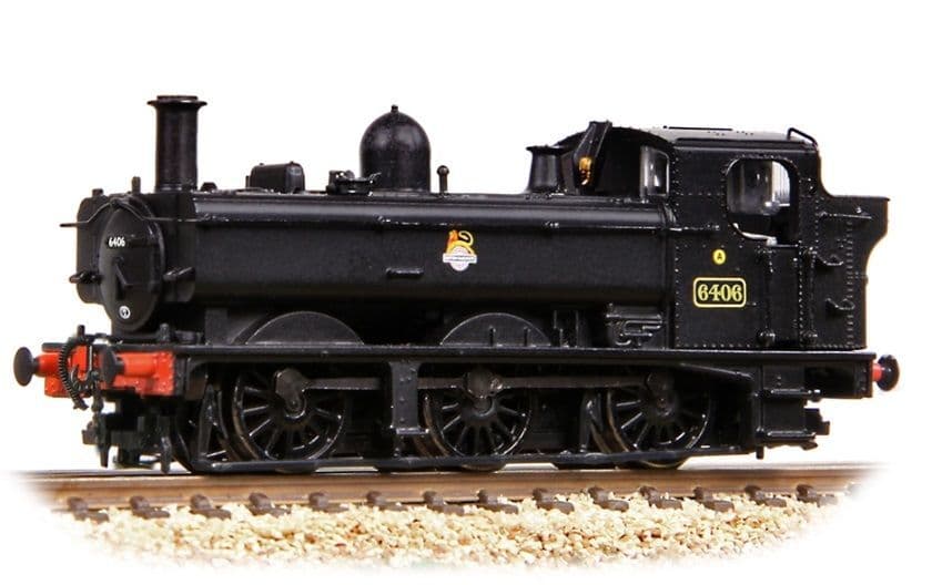 Farish 371-986B GWR 64XX Pannier Tank 6406 BR Black Early Emblem