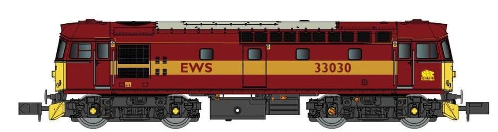 GM2210603 Scale 1 148 N Class 33 030 EWS Red/Gold