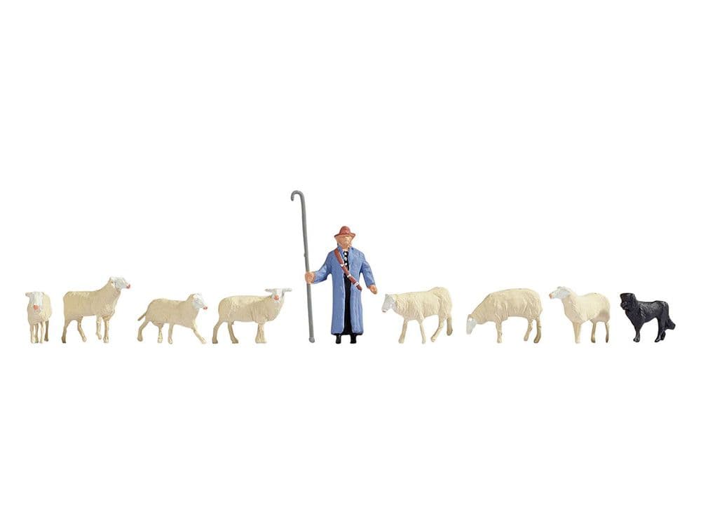 GM3910158 Scale 1 120 TT Shepherd & Sheep Figure Set
