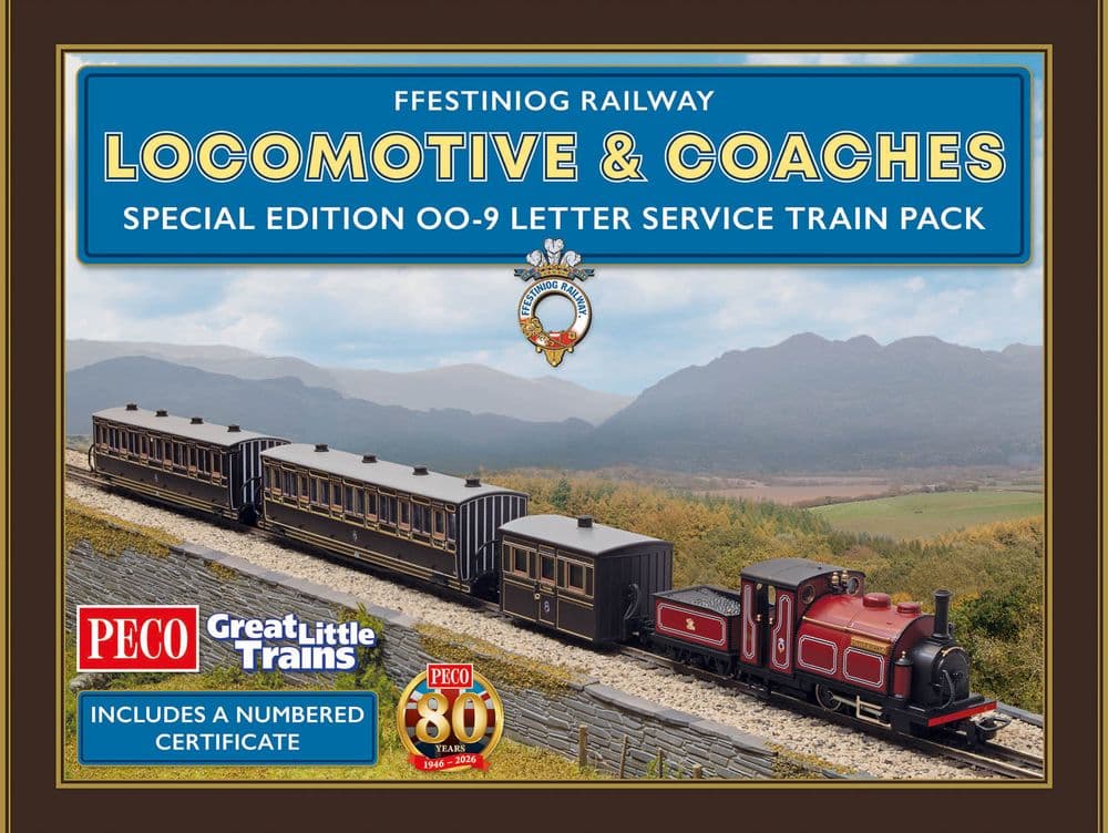 GR1006 Peco OO-9 Little Great Ffestiniog Railway Letter Service Train Pack