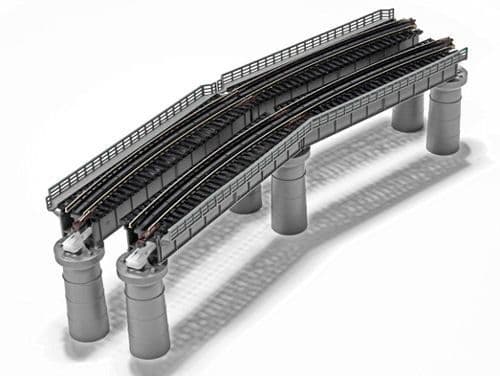 Kato 20-472 Scale 1 150 N Unitrack R481-15T Curved Girder Bridge Grey ...