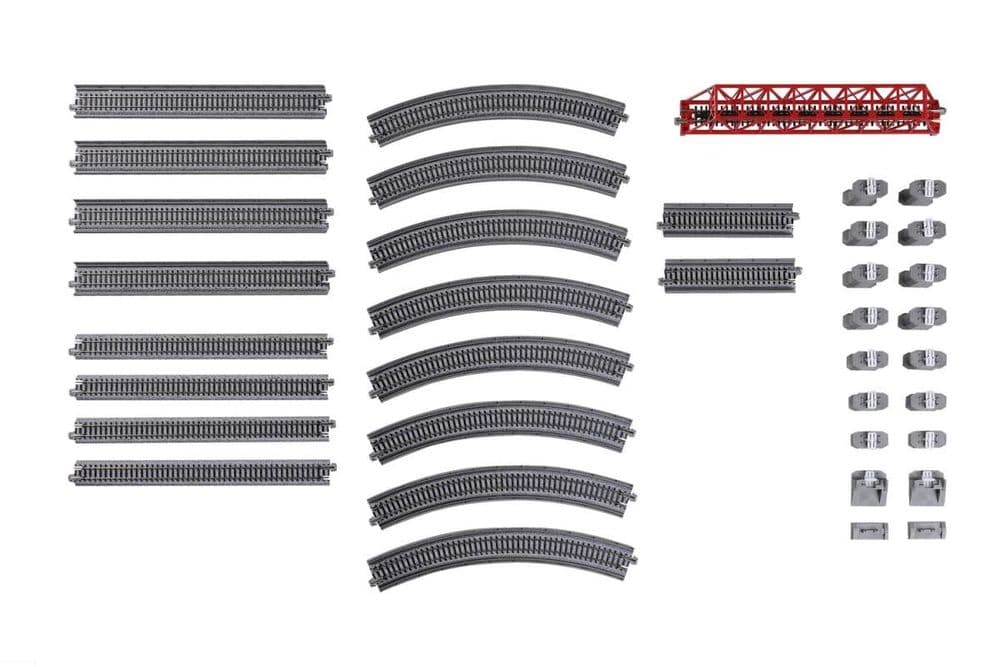 Kato V2 20-861 up & down elevated viaduct oval