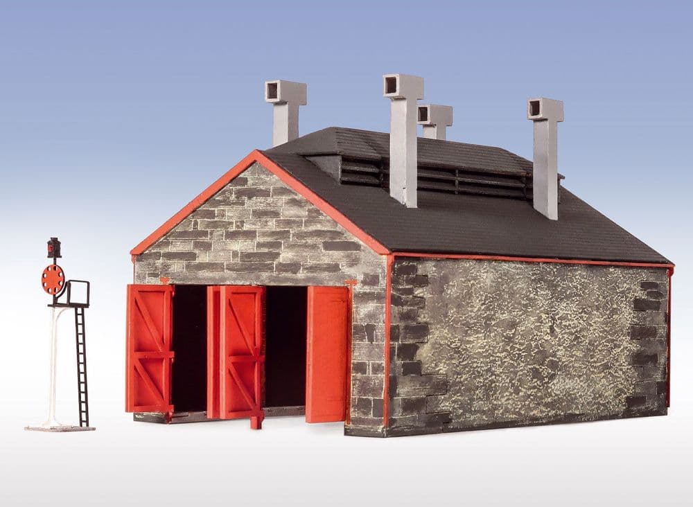 LK219 PECO Lineside OO/HO/OO-9 Stone Two Road Engine Shed L/cut kit
