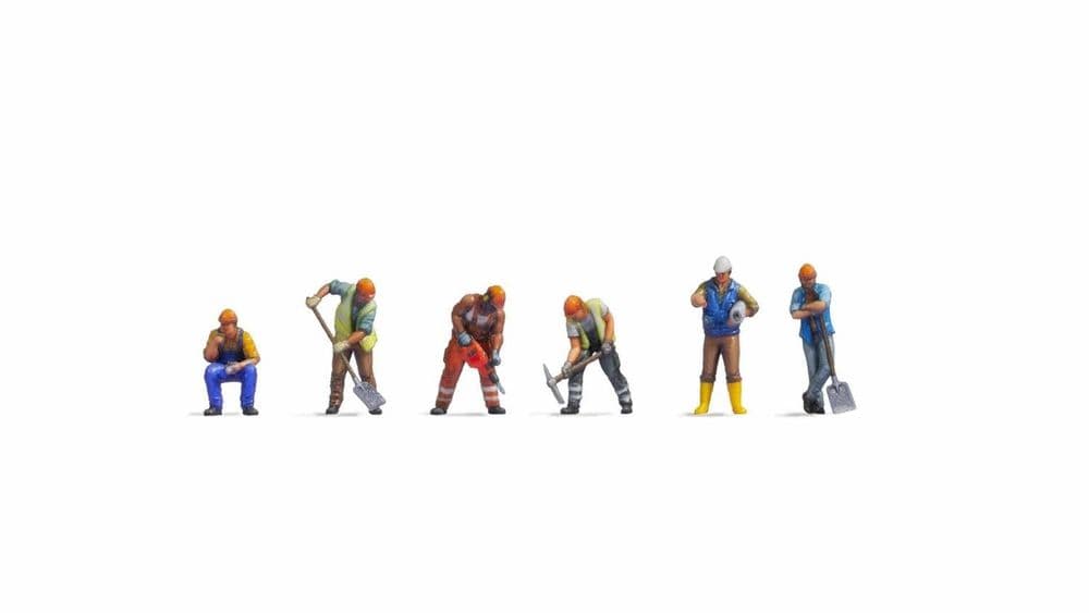 N35050 Scale 1 160 N Construction Workers 6 Figure Set