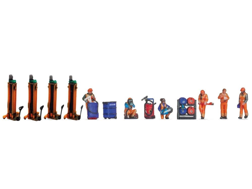 N35900 Scale 1 160 N Rail Depot 3D Themed Figure Set