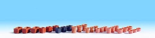 Noch 14885 Scale 1 87 HO Flowerpots 27 Accessory Set