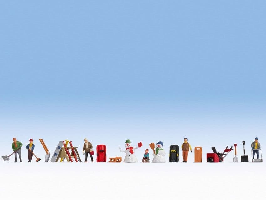 Noch 16220 Scale 1 87 HO Winter s Day Themed Figure Set