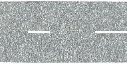 Noch 60470 Asphalt Covered Road Grey with Markings 1m x 58mm