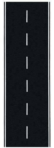 Noch 60700 Asphalt Covered Road Black with Markings 1m x 80mm