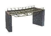 Noch 67025 - HO / OO Scales Curved Bridge Deck with Bridge Heads R1 360mm