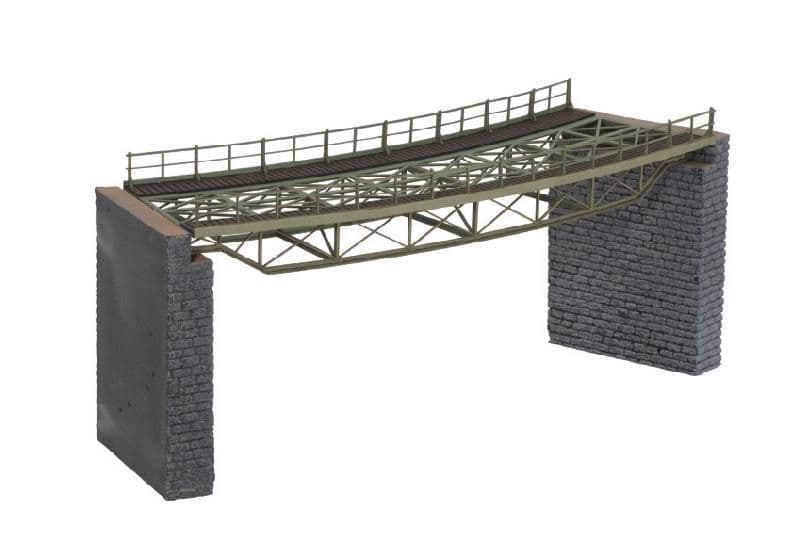 Noch 67026 - HO / OO Scales Curved Bridge Deck with Bridge Heads R2 437mm