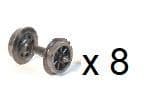 NR134 Peco SPOKED WHEELS x 8 Axles