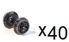 NR142 Peco 3-HOLE DISC WHEELS x 40 axles