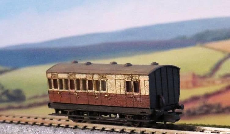 OCWW 040 GWR 4-Wheeled Coach Kit Diag T36 Brake Third