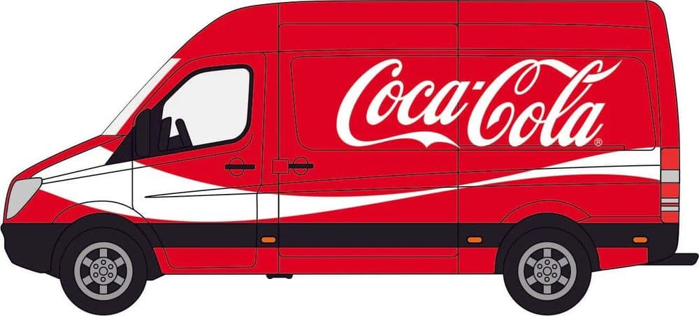 Oxfoprd Dioecast 76MSV007CC Scale 1 76 OO Mercedes Sprinter Coca Cola
