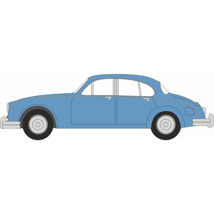 Oxford Diecast 76JAG2008 Jaguar MK2 Opalescent Silver Blue 1 76