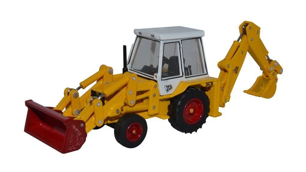 Oxford Diecast 76JCX003 Scale 1 76 OO JCB 3CX 1980s Backhoe Loader