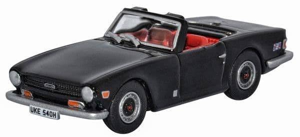 Oxford Diecast 76TR6004 Scale 1 76 OO Triumph TR6 Black