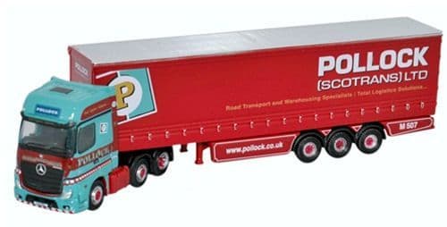 Oxford Diecast NMB002 Mercedes Actros Curtainside Pollock