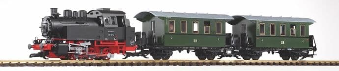 Piko 37125 - G Scale DR BR80 Passenger Starter Set with Sound & Steam III