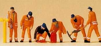 Preiser 10444 Track Maintenance Gang with Tools 6