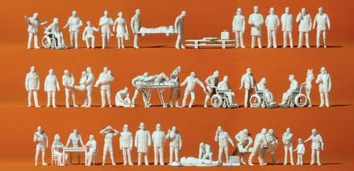 Preiser 16362 Scale 1 87 HO Assorted Emergency Responders 52 Unpainted ...