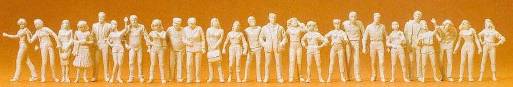 Preiser 72512 1/72nd Scale Passers by Standing and Walking Unpainted 25