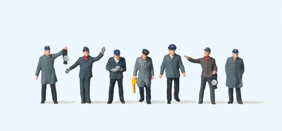 Preiser 75034 Scale 1 120 TT Railway Yard Workers 7 Figure Set