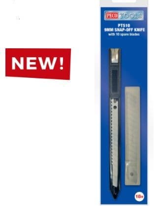 PT510 Peco Tools Snap-off Knife & Blades 9mm