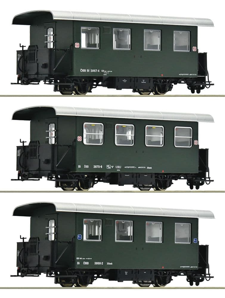Roco 6240001 Scale 1 87 HOe OBB Pinzgauer Lokalbahn Coach Set 3 IV