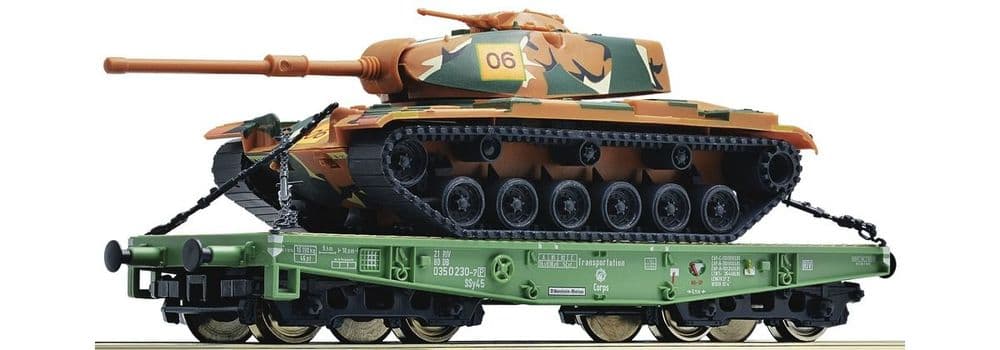 Roco 67465 Roco Heavy truck DB with battle tanks M 60 A1 of the U S Army