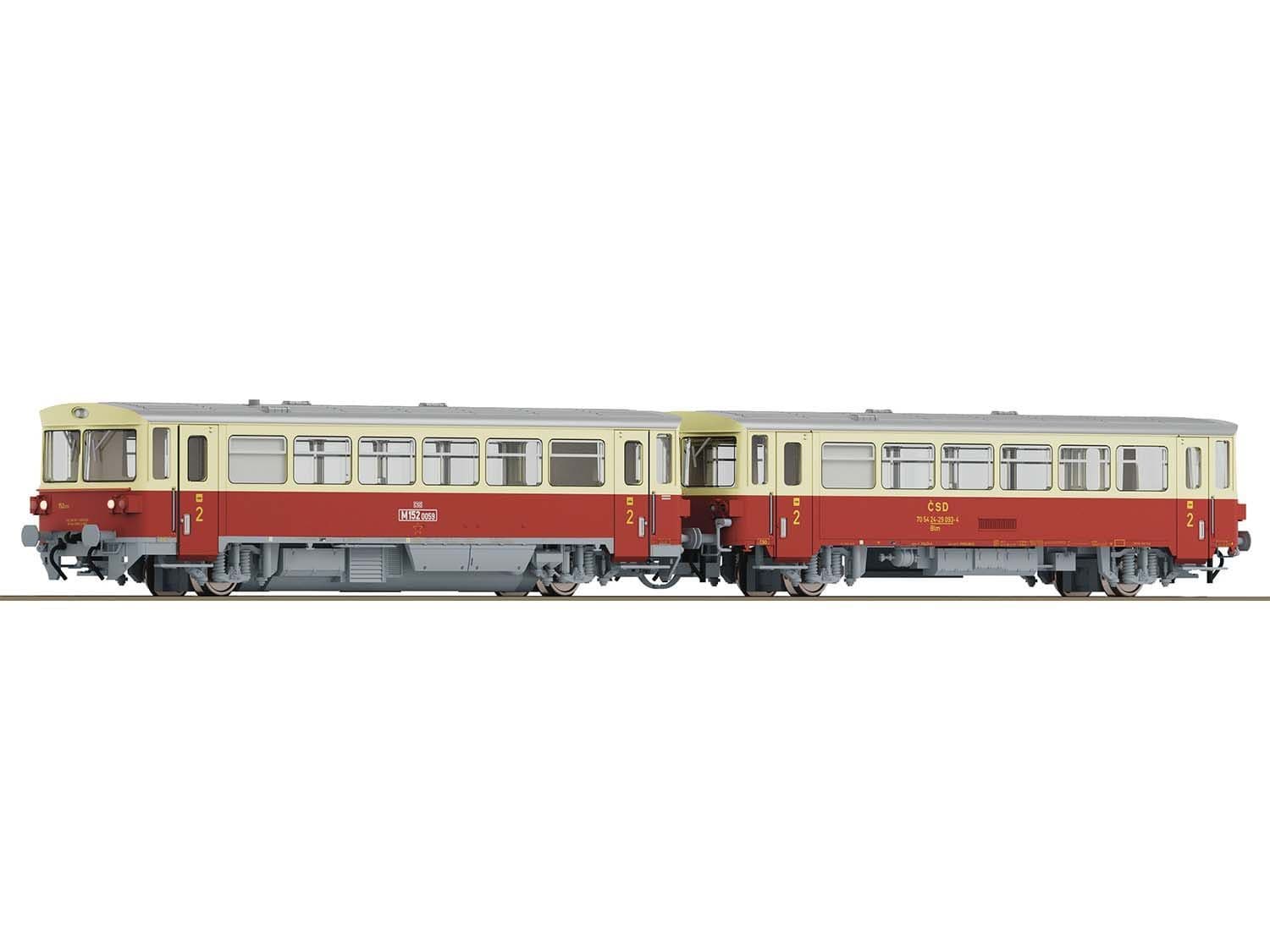 Roco 7780001 Scale 1 120 TT CSD M152 0059 Diesel Railcar & Trailer IV