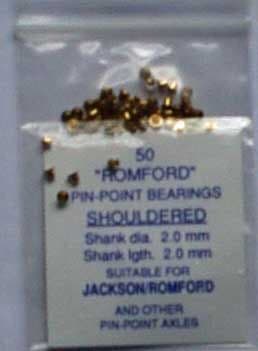 Romford Top Hat Shouldered Pin Point Brass Bearings 50