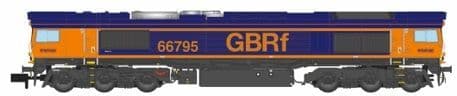 RT-N66-GBS-795 66795 GBRf standard livery ex-Rush Rail loco