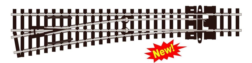 SLU396F Peco Streamline N Scale Code 55 medium radius turnout L/H UNIFROG 1