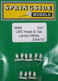 Springside DA4 WHITE 10 - OO Scale LMS Head & Tail Lamps White 10