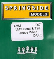 Springside DA4 WHITE - OO Scale LMS Head & Tail Lamps White 5