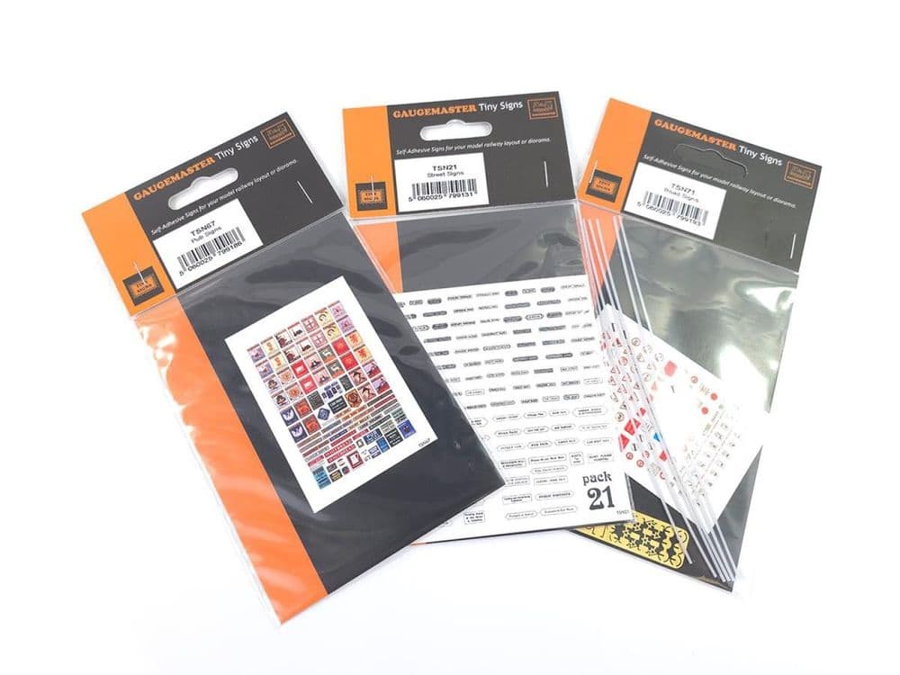 Tiny Signs 202 Scale 1 148 N Streets & Buildings Signage Set