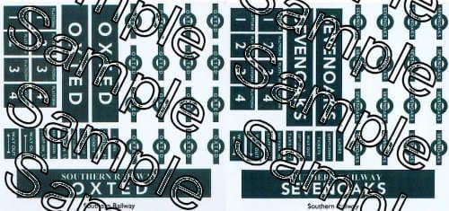 Tiny Signs OO40 - OO Scale Southern Railway Target Style Sevenoaks Oxted