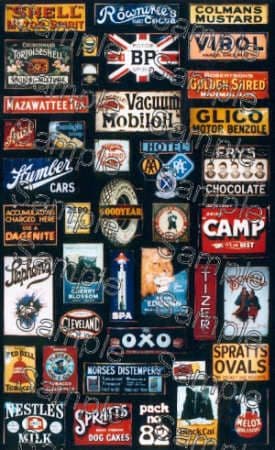 Tiny Signs OO82 - OO Scale Enamel Advert Signs 2