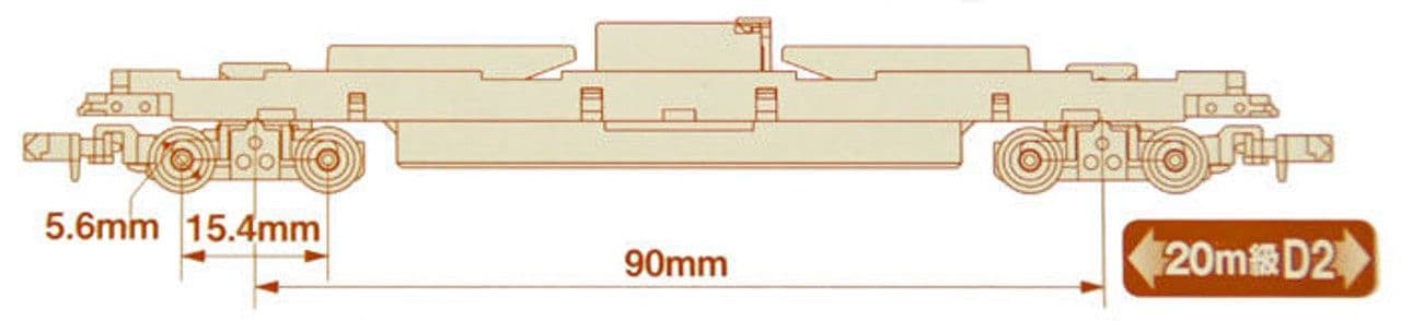 Tomytec TM-25 Motorized Chassis 20 Meter D2 N scale