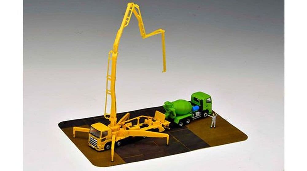 Tomytec Truck Collection Concrete Pump Truck Set A N scale